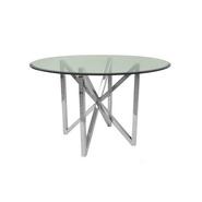 Allan Copley Designs Calista Dining Table 2120504 Stainless Steel