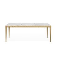 Tema Home Dining Table 9500628108 White Marble and Oak