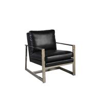 Allan Copley Designs Faux Leather Arm Chair 61201BL Black