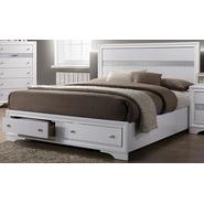 Furniture of America Chrissy Queen Size Storage Bed CM7552QBED White