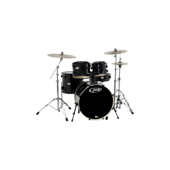 PDP Mainstage 5-Piece Drum Set with Zildjian Cymbals Black Metallic ...