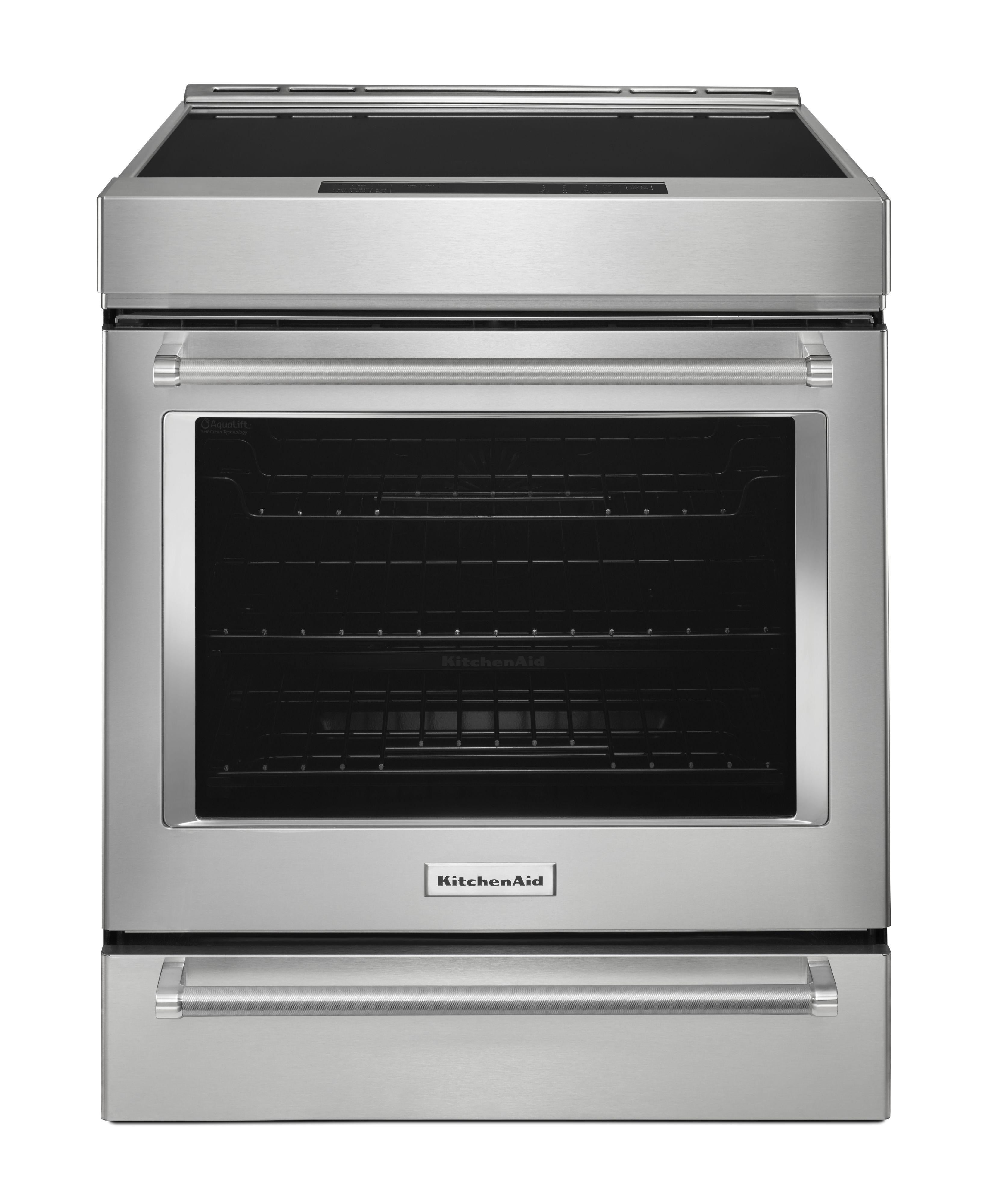 KitchenAid KSIS730PSS 30 Inch Slide-In Induction Range Stainless Steel ...
